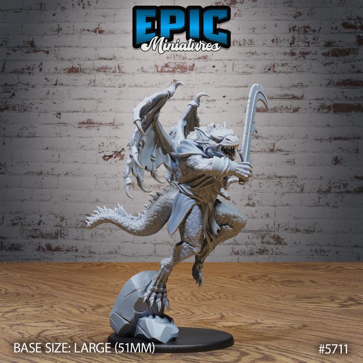 3D Printable Draconian Warrior Attack / Dragon Humanoid / Dragonmen ...