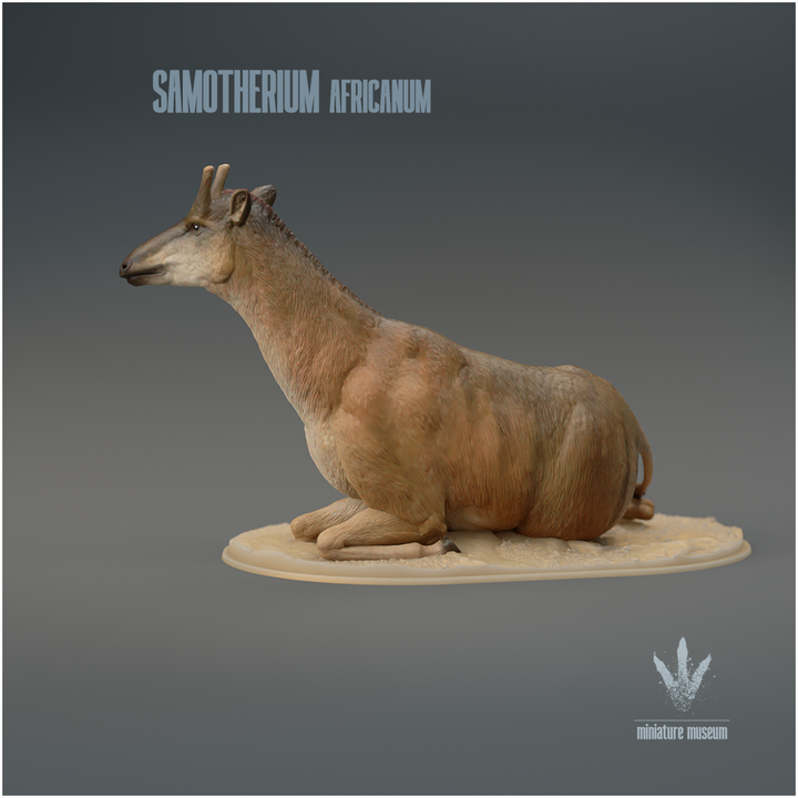 3D Printable Samotherium africanum : Resting by Miniature Museum