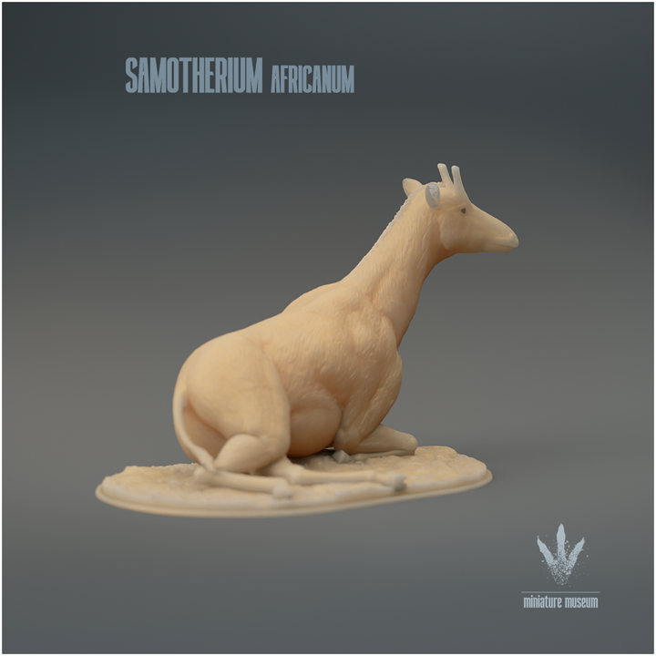3D Printable Samotherium africanum : Resting by Miniature Museum