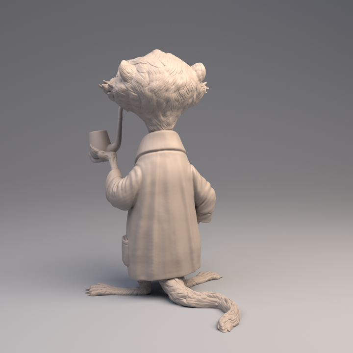 3D Printable Weasel Scholar by Lore Miniatures