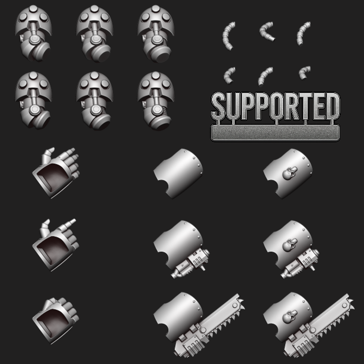 3D Printable Veteran Termi Heavy Gauntlet Arm by exoforge