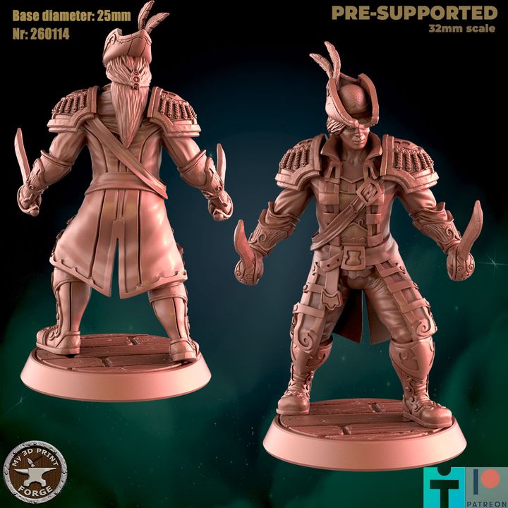 3D Printable Kul Tiran Heritage Female Rogue Attack by My3DPrintForge