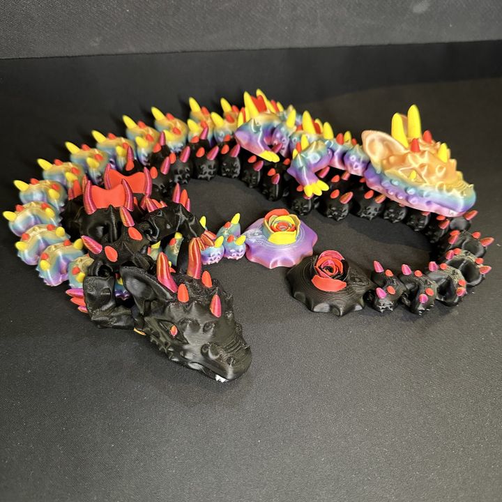 3D Printable Flexi Thorn Dragon Print in place no support by Ekkowl