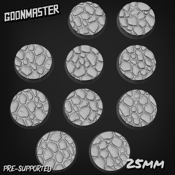 3D Printable Cobble Stone Base Set by Goon Master