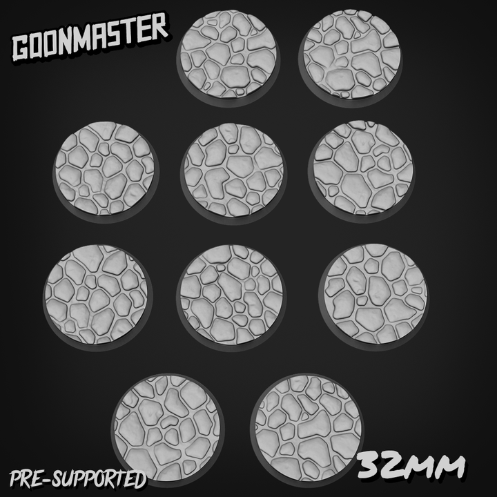 3D Printable Cobble Stone Base Set by Goon Master