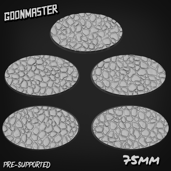 3D Printable Cobble Stone Base Set by Goon Master
