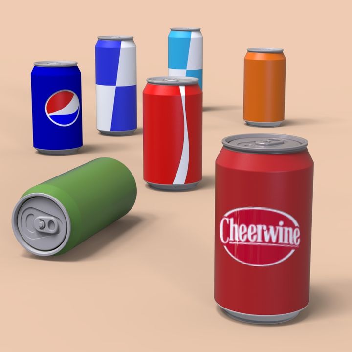 3D Printable Soda Can Fidget Clicker Keychain by Clickify 3D