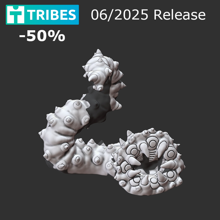 3D Printable Giant Spiked Worm by Sculpting George