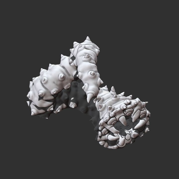 3D Printable Giant Spiked Worm by Sculpting George
