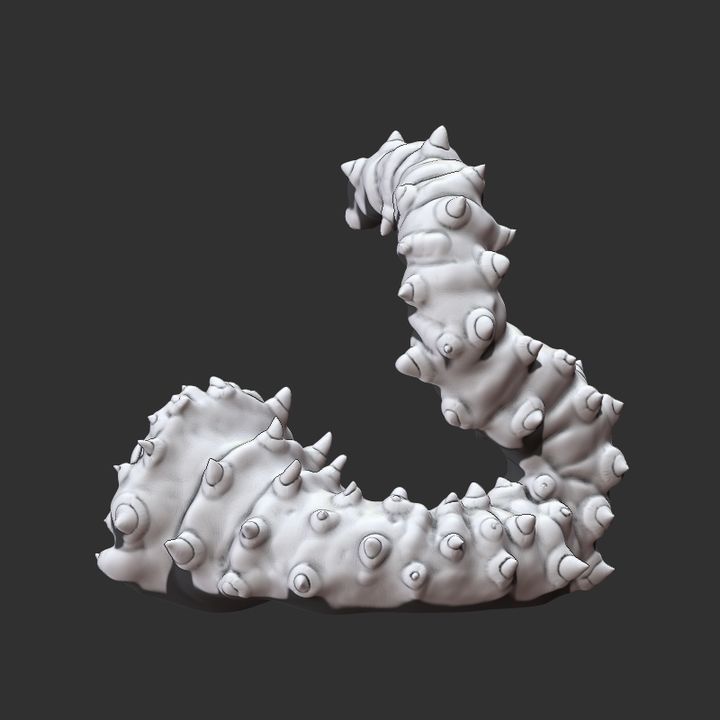 3D Printable Giant Spiked Worm by Sculpting George