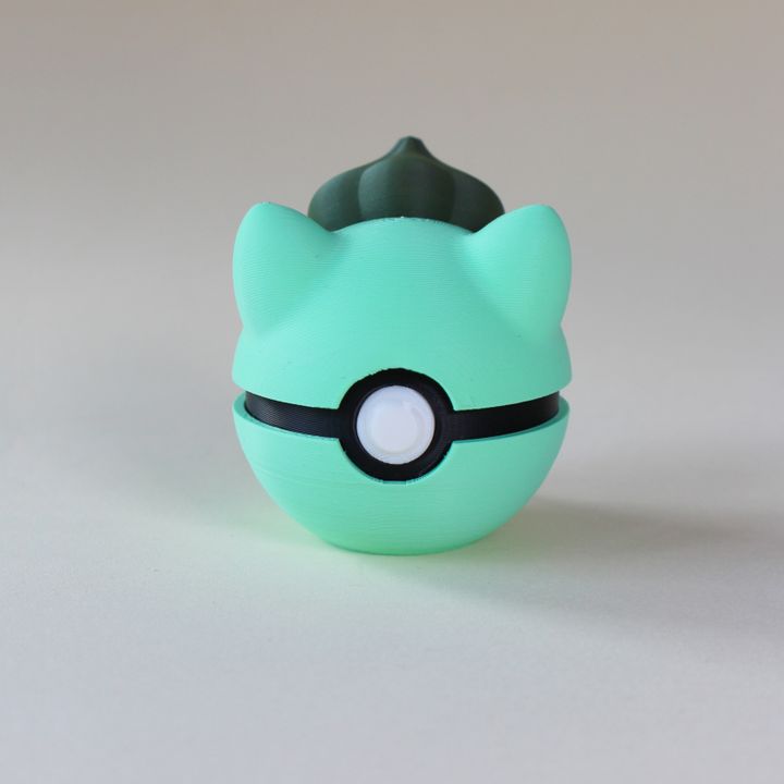 3D Printable Bulbasaur Ball Fidget Clicker Kaychain by Clickify 3D