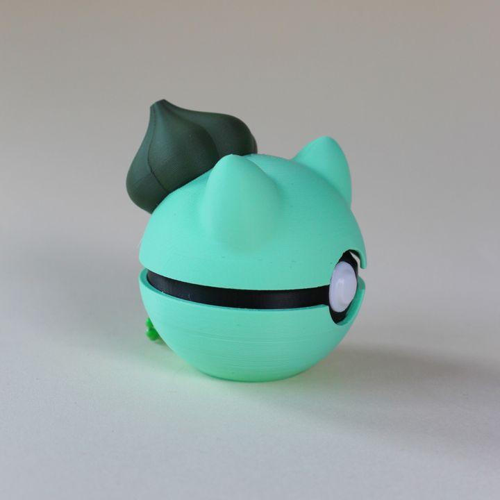 3D Printable Bulbasaur Ball Fidget Clicker Kaychain by Clickify 3D