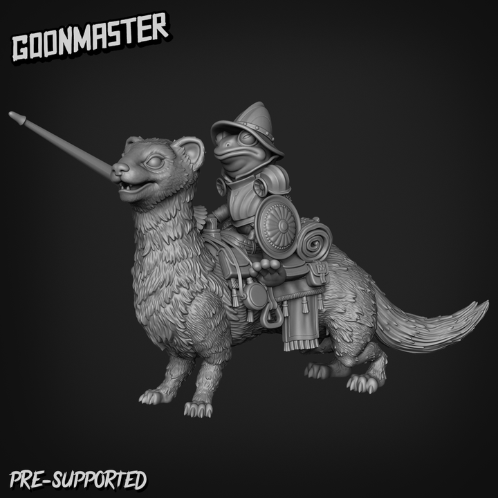 3D Printable Ferret and Frog 1 by Goon Master