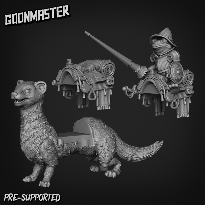 3D Printable Ferret and Frog 1 by Goon Master