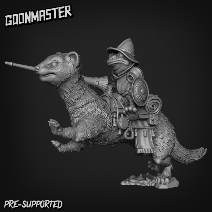 3D Printable Ferret and Frog 3 by Goon Master