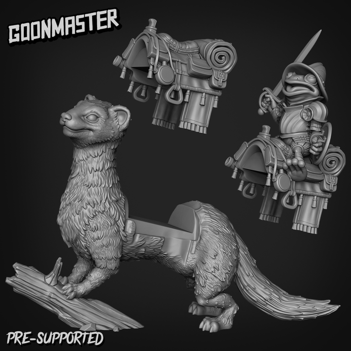 3D Printable Ferret and Frog 5 by Goon Master