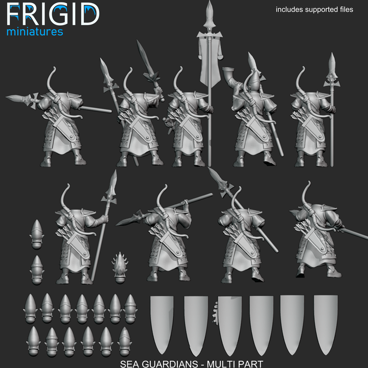 3D Printable Sea Guardians by Frigid Miniatures