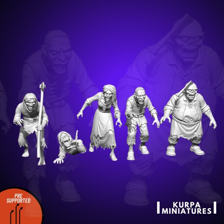 3D Printable Zombies by Kurpa Miniatures