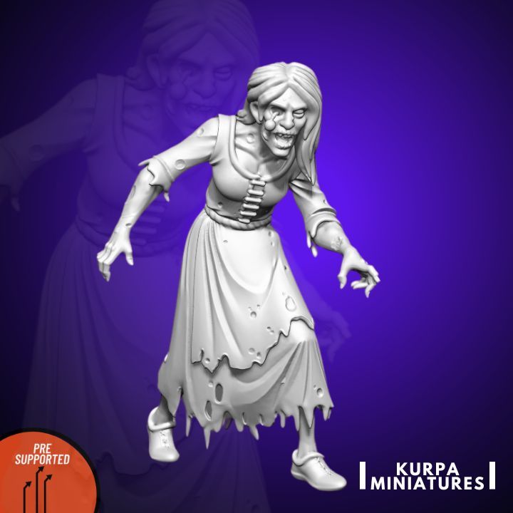 3D Printable Zombies by Kurpa Miniatures
