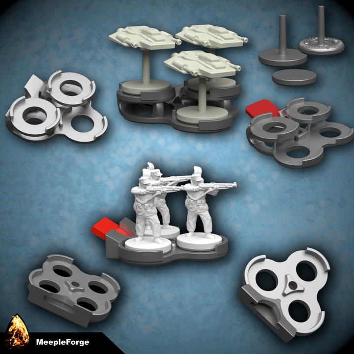 3D Printable Unit Movement Trays for Infantry and Speeders with Round ...