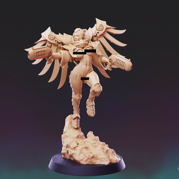 3D Printable Divine Order - Valkyrie Pose 5 by PSMiniatures