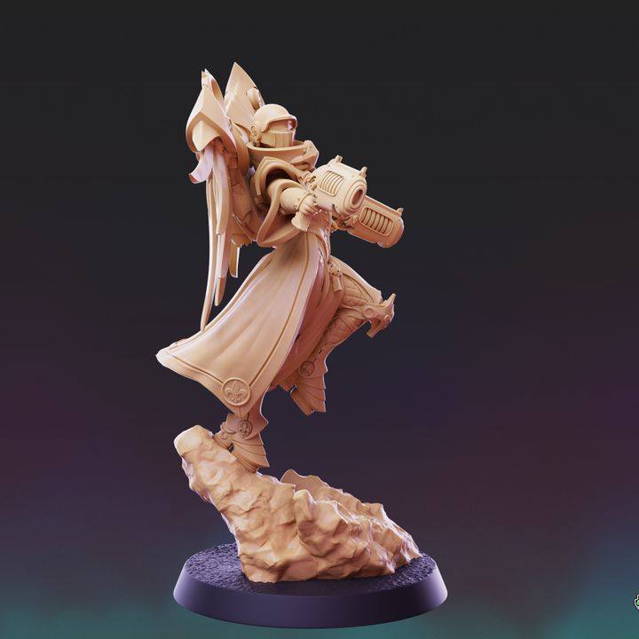 3D Printable Divine Order - Valkyrie Pose 5 by PSMiniatures