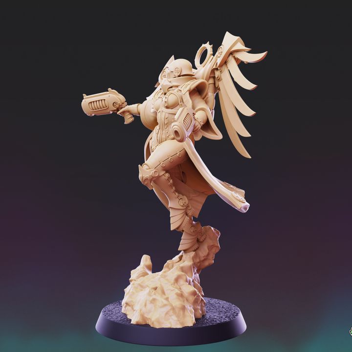 3D Printable Divine Order - Valkyrie Pose 5 by PSMiniatures
