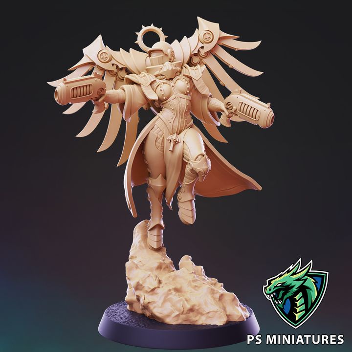 3D Printable Divine Order - Valkyrie Pose 5 by PSMiniatures