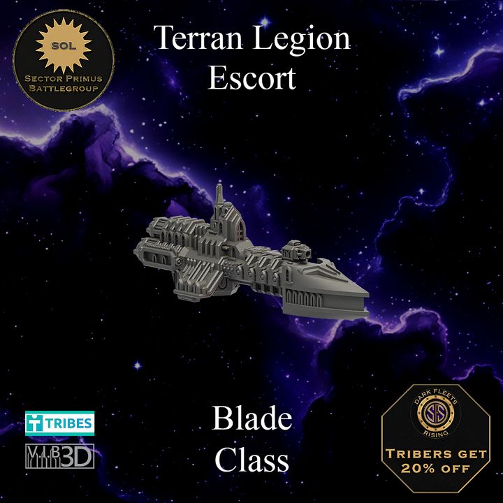 3D Printable Escort Class | Terran Legions | Sector Primus by DarkFleetsRising
