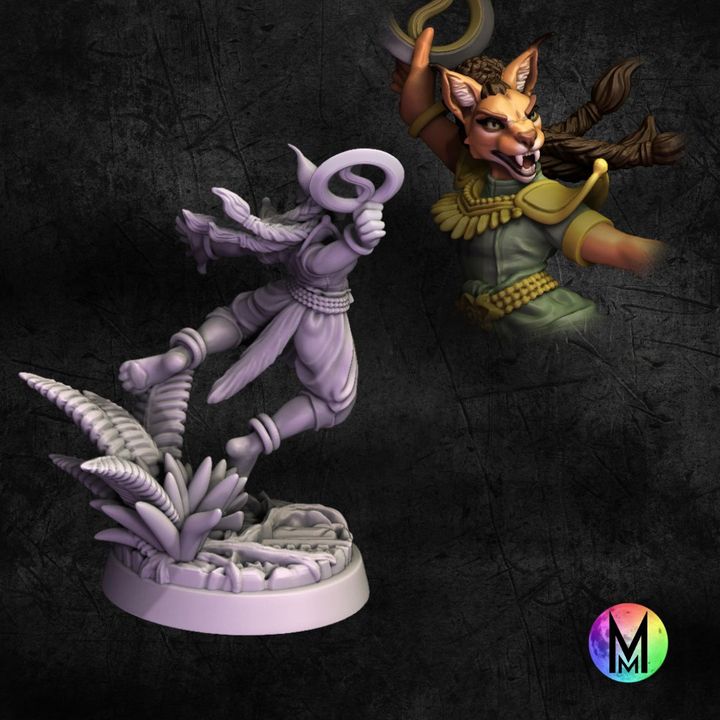 3D Printable Catfolk part 1 by Moonlight Minis- Christine Van Patten