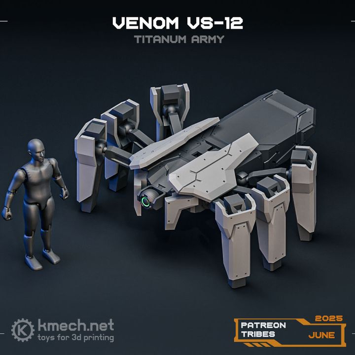 3D Printable VENOM robot by Kmech