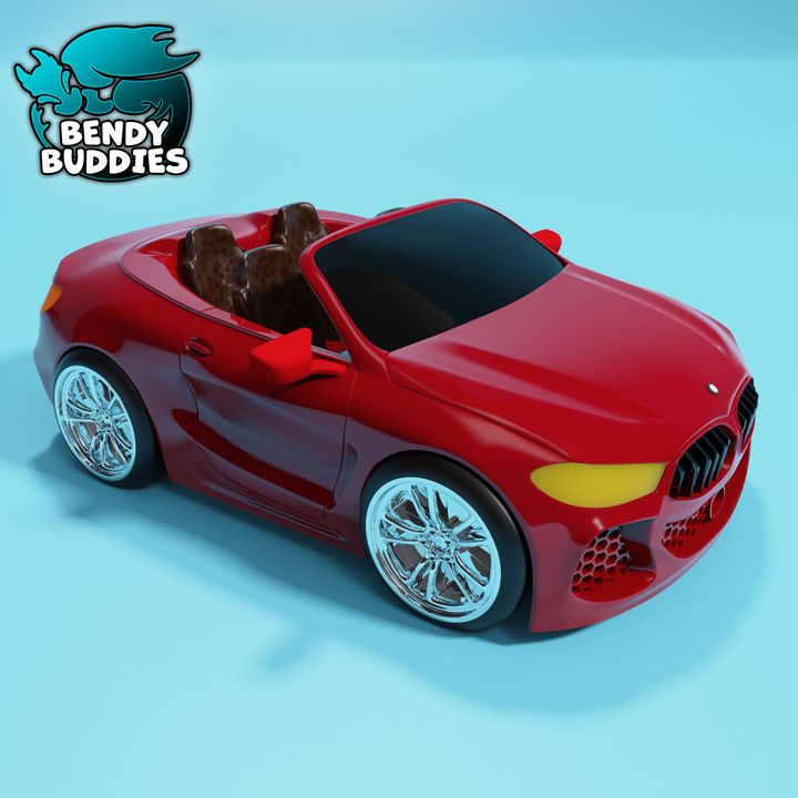 3D Printable Cabrio / Car Model Kit / Articulated Racer Vehicle / DIY ...