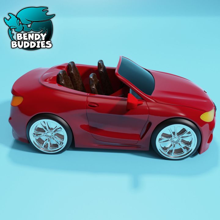 3D Printable Cabrio / Car Model Kit / Articulated Racer Vehicle / DIY ...