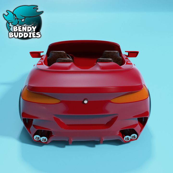 3D Printable Cabrio / Car Model Kit / Articulated Racer Vehicle / DIY ...