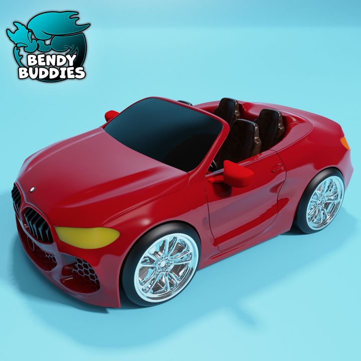 3D Printable Cabrio / Car Model Kit / Articulated Racer Vehicle / DIY ...