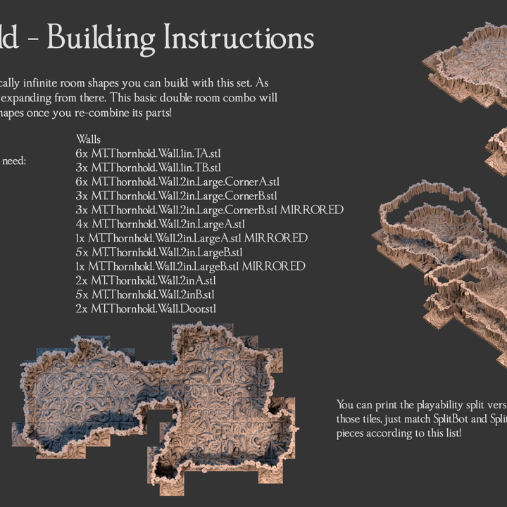 3D Printable The Thornhold Druidic Dungeon Modular OpenLOCK Structure ...