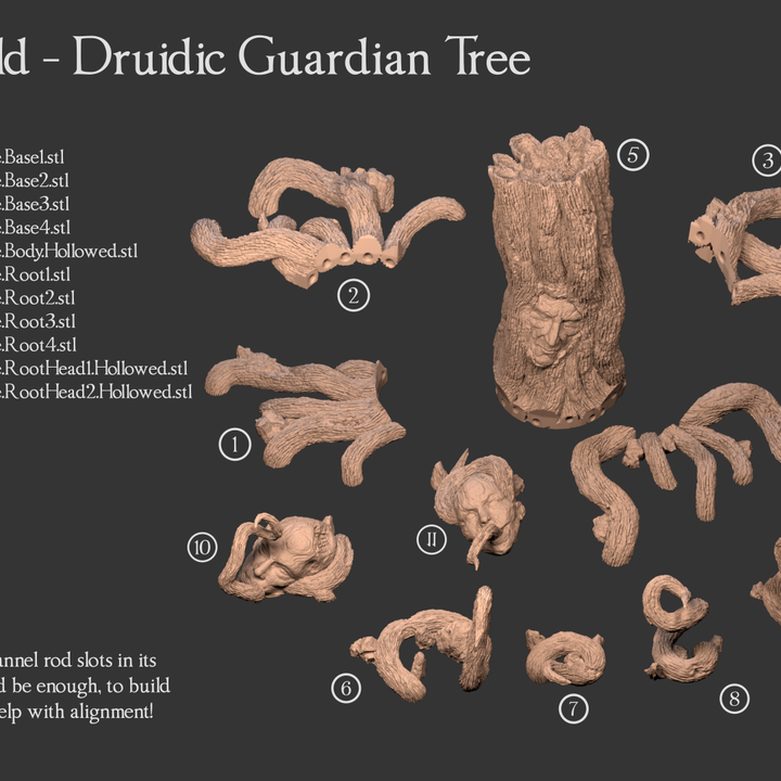 3D Printable Druidic Guardian Tree by Making Tlon