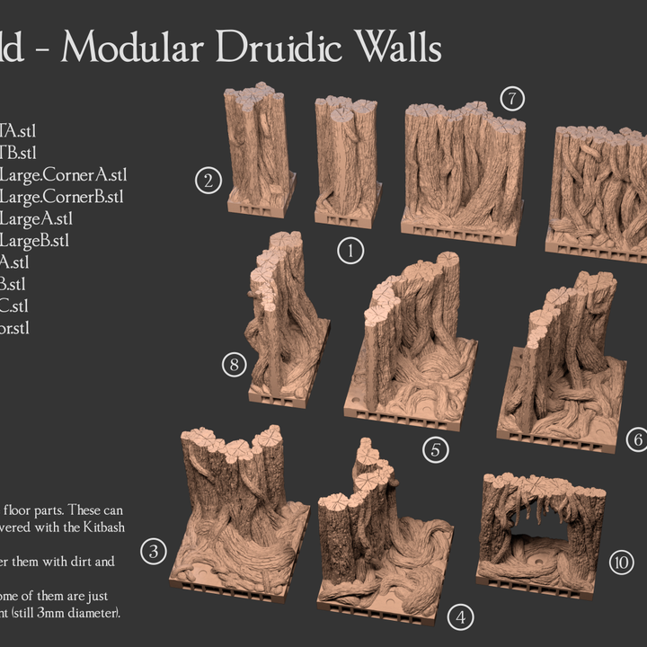 3D Printable The Thornhold Druidic Dungeon Modular OpenLOCK Structure ...