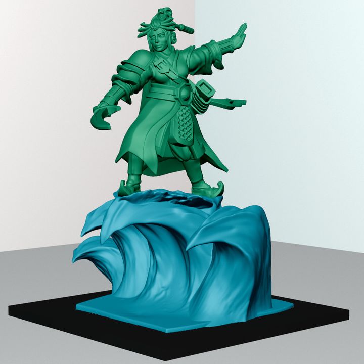 3D Printable Yin Long The Storm of the South sea Chinese|Cathay by ...