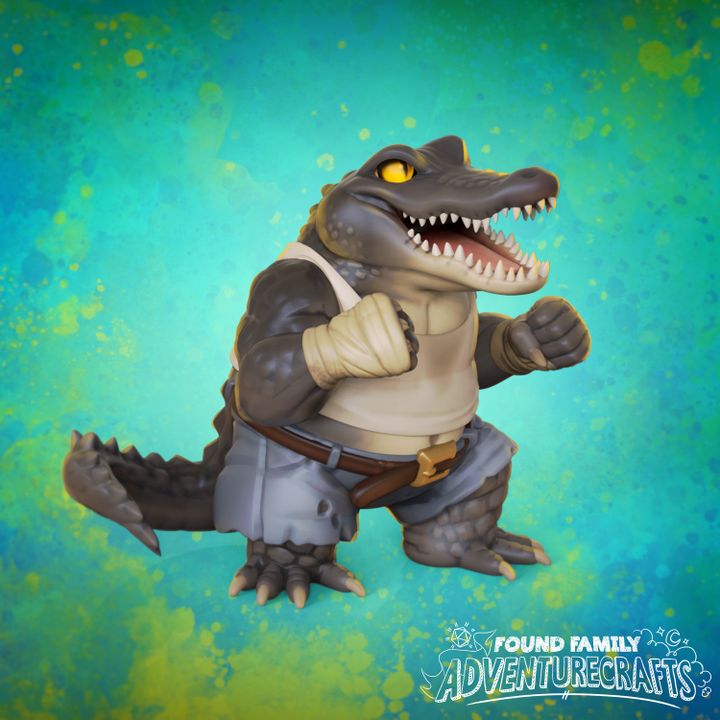 3D Printable Gator Fighter by Found Family Adventurecrafts
