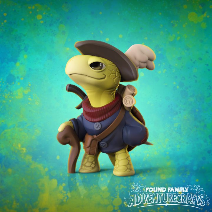 3D Printable Turtle Sailor by Found Family Adventurecrafts
