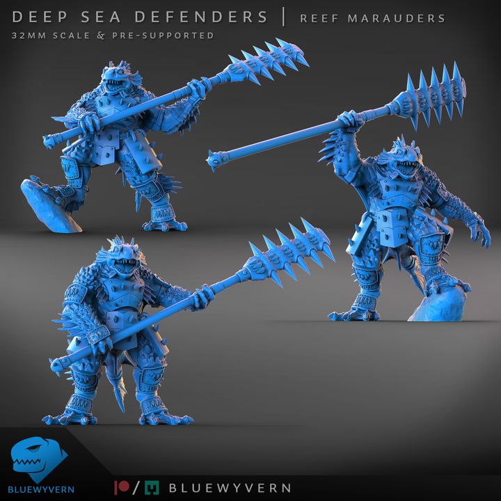 3D Printable Deep Sea Defenders - Reef Marauders by BlueWyvern