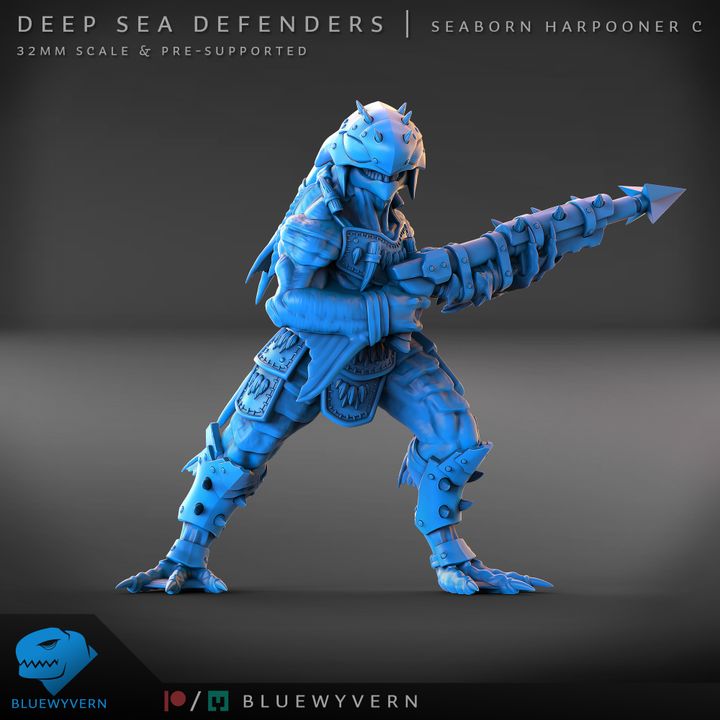 3D Printable Deep Sea Defenders - Seaborn Harpooner C by BlueWyvern