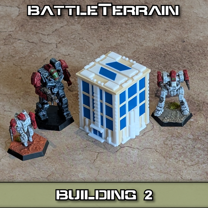 3D Printable BattleTerrain: Flat Pack 6mm Scale Sci-Fi Buildings by tinnut
