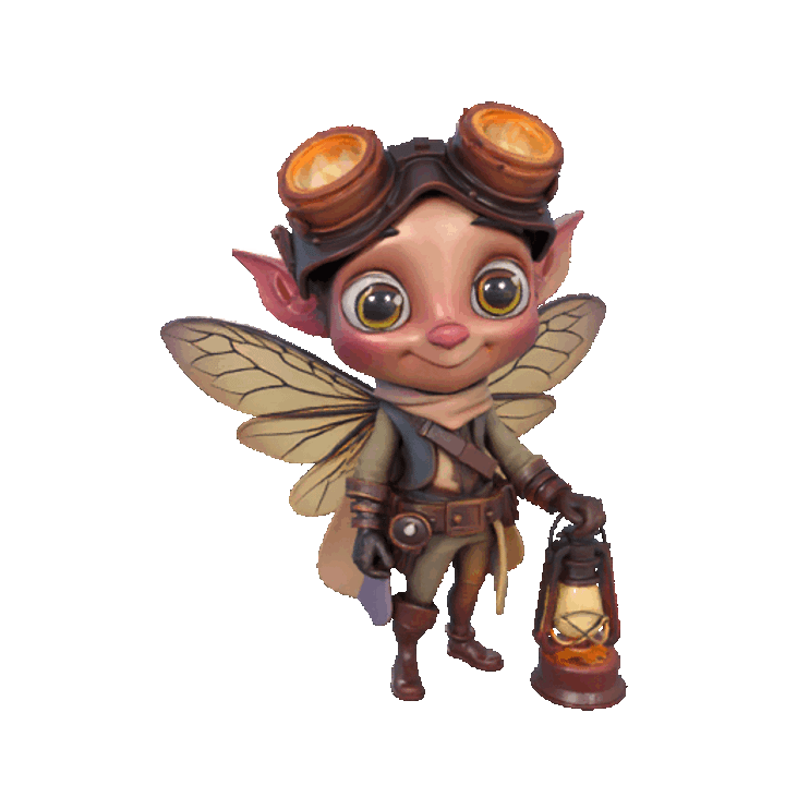 3D Printable Flicker the Lantern Sprite by Jianxiong Dianna Liu