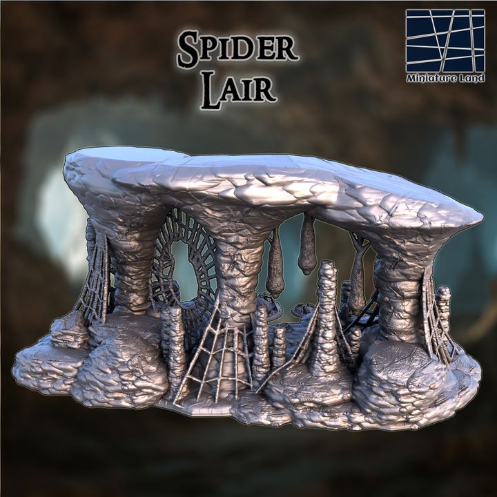 3D Printable Spider Lair - Tabletop Terrain - 28 MM by MiniatureLand