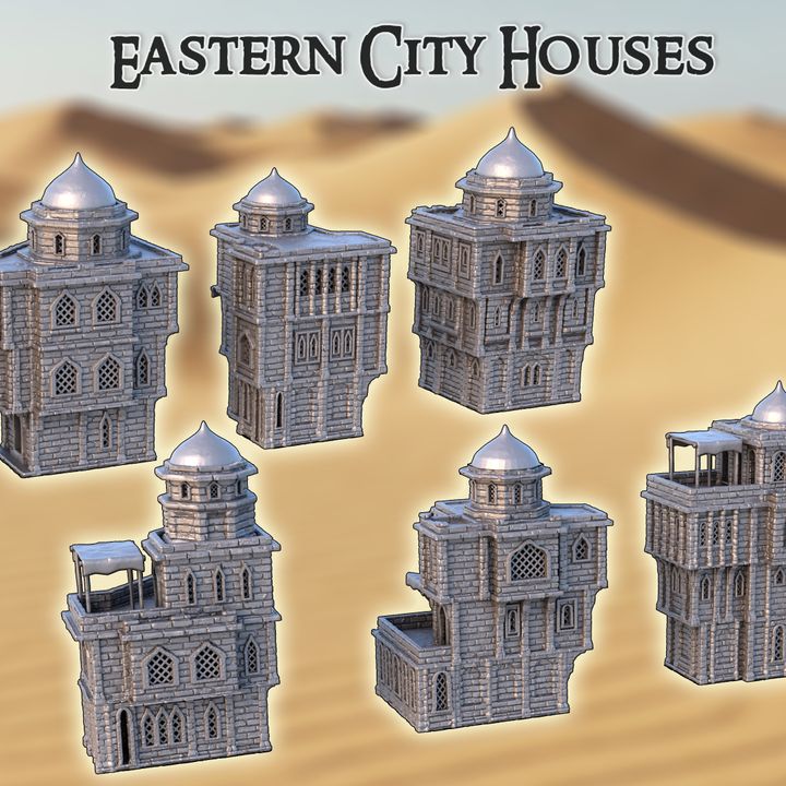 3D Printable Eastern City Houses - Tabletop Terrain - 28 MM by ...