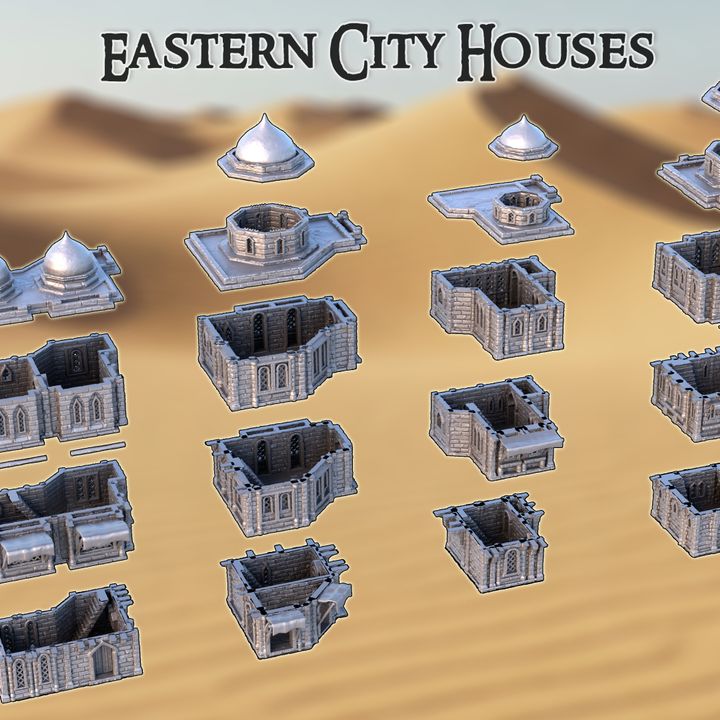 3D Printable Eastern City Houses - Tabletop Terrain - 28 MM by ...