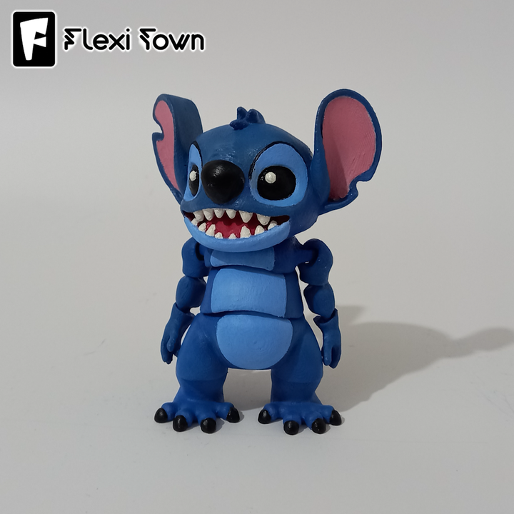 3D Printable Flexi Stitch, Lilo & Stitch, Articulated fidget figure ...