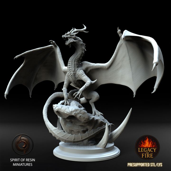 3D Printable Vardask, Fire Dragon Queen - COLLECTION by One Dragon Coin ...